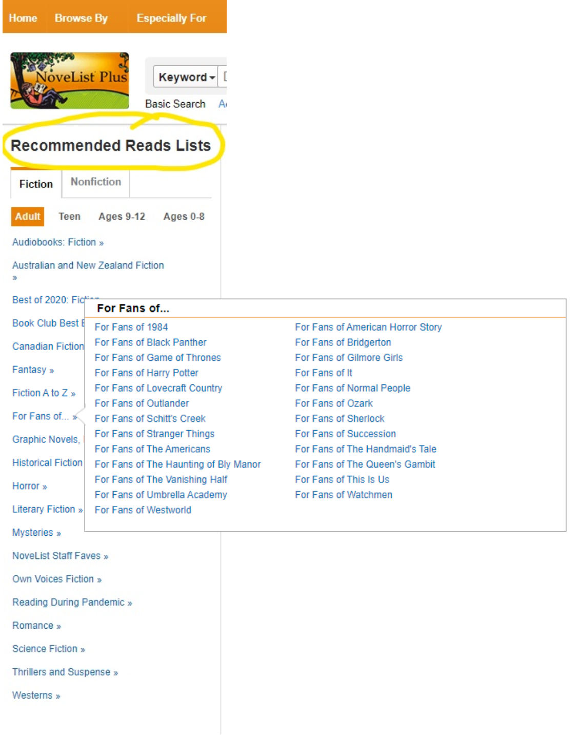 Find Your Next Great Read with NoveList Plus